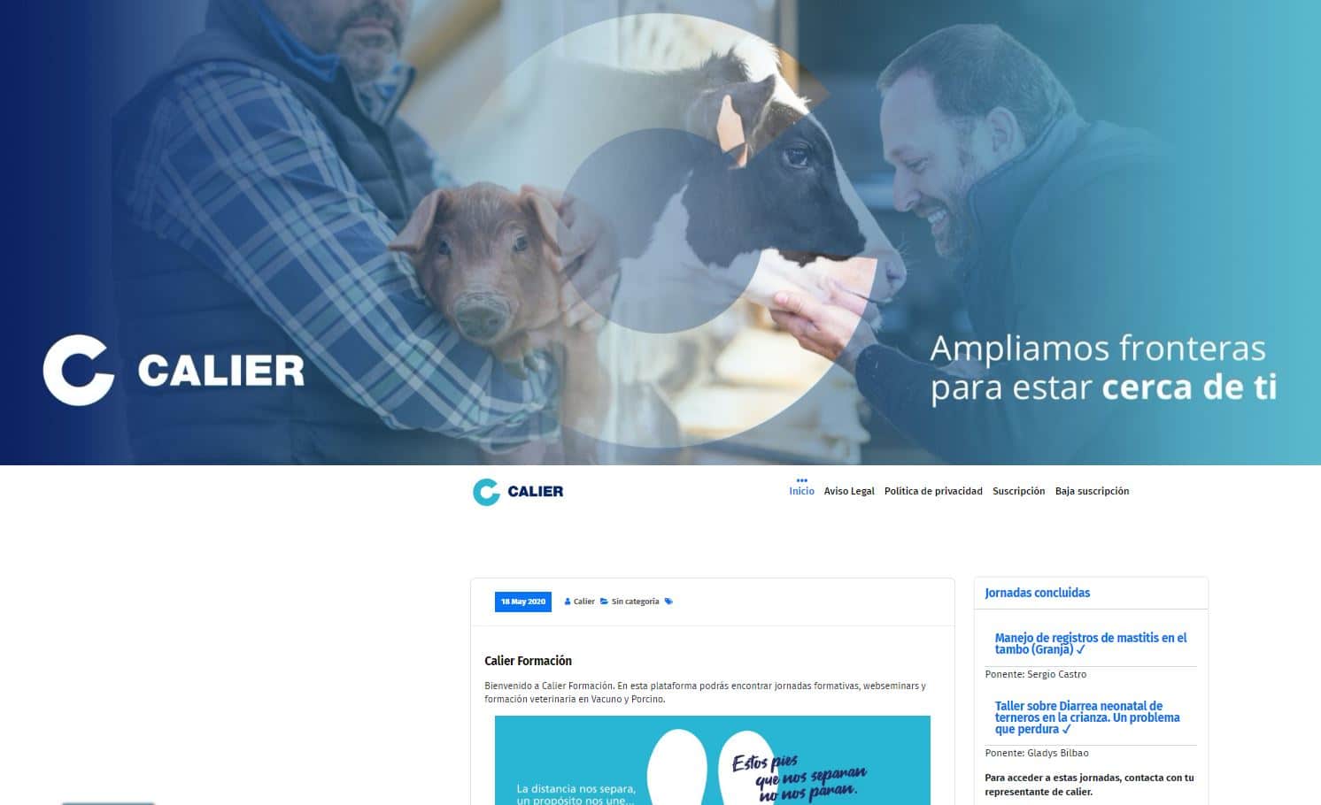 Calier conecta a más de 1.500 veterinarios a través de su web