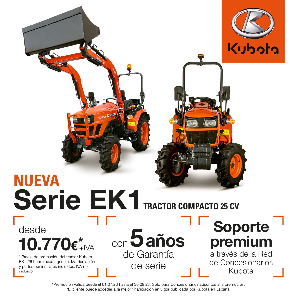 Promoción del tractor compacto Escort-Kubota EK1 261